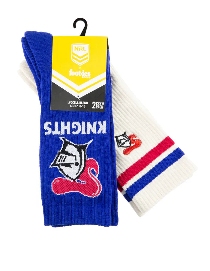 KNIGHTS ICONS SNEAKER SOCKS WHITE/BLUE 2 PACK – Newcastle Knights Club Shop